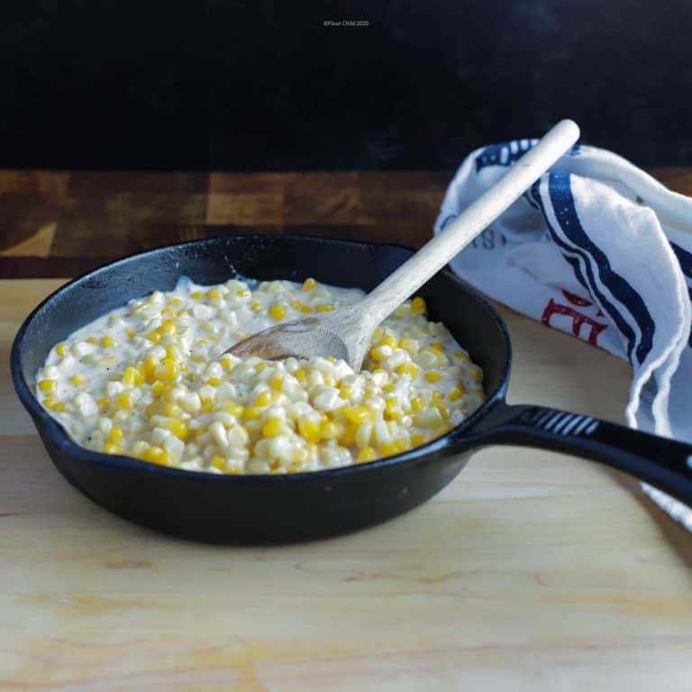 Southern Sweet Creamed Corn in a Skillet - Flour Child