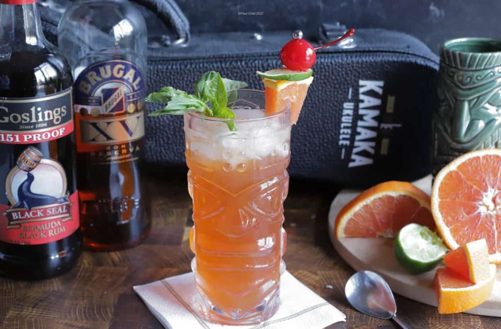 Easy Zombie Tiki Cocktail Recipe - Flour Child