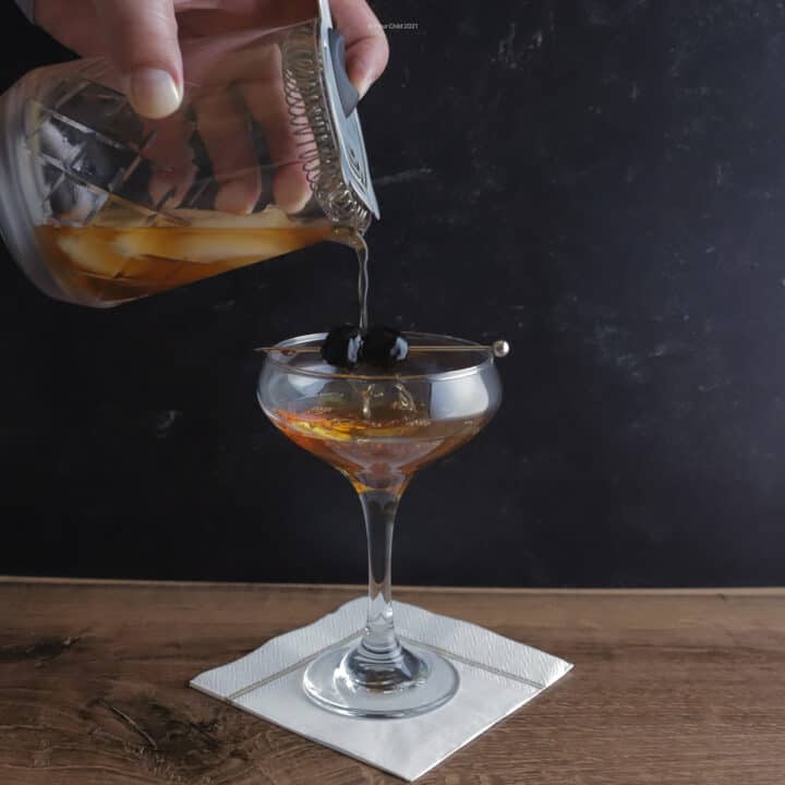 Classic Manhattan Cocktail with Bourbon - Flour Child